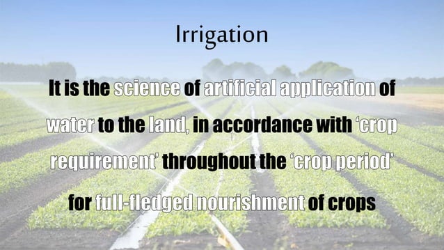 Introduction to Irrigation Engineering | PPTX