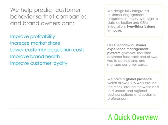 Predicting Customer Behavior - An Introduction to iSky | PPT