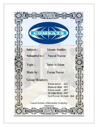 Introduction to islam assignment for students ms word | DOCX