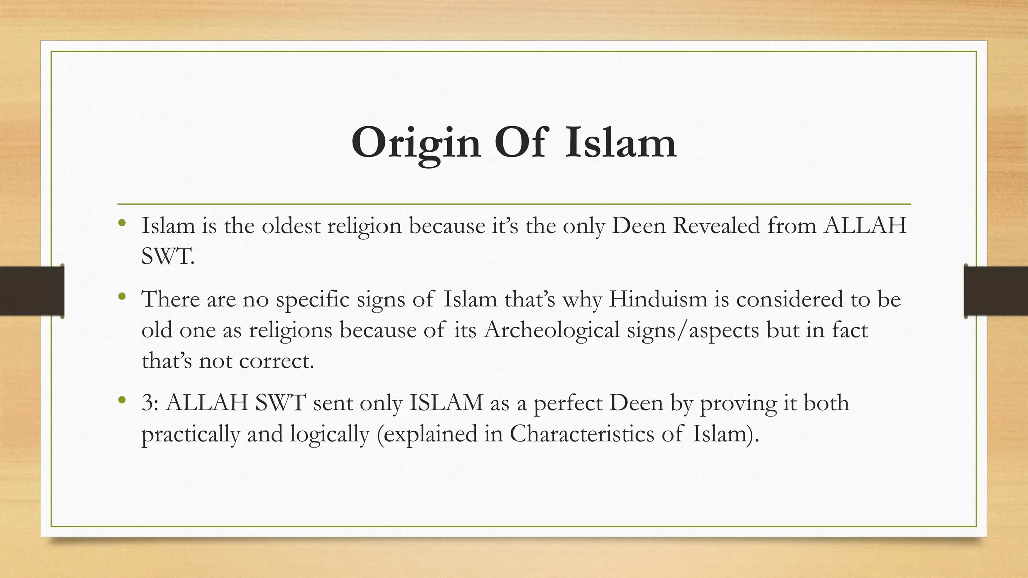 Introduction to Islam/Islam and its Perfection.pptx