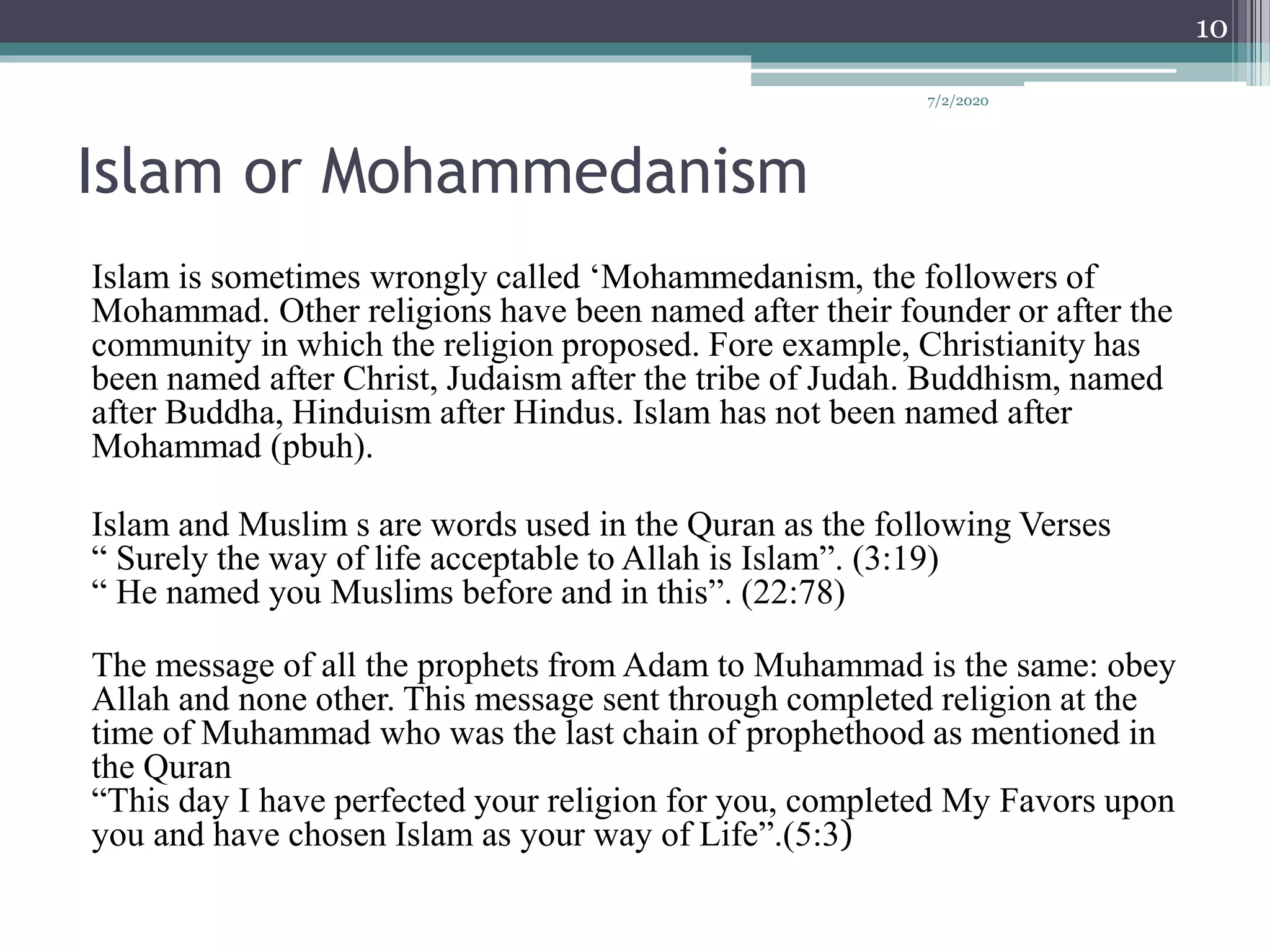 Introduction to Islam and pillars of Iman | PPTX | Islam | Religion ...