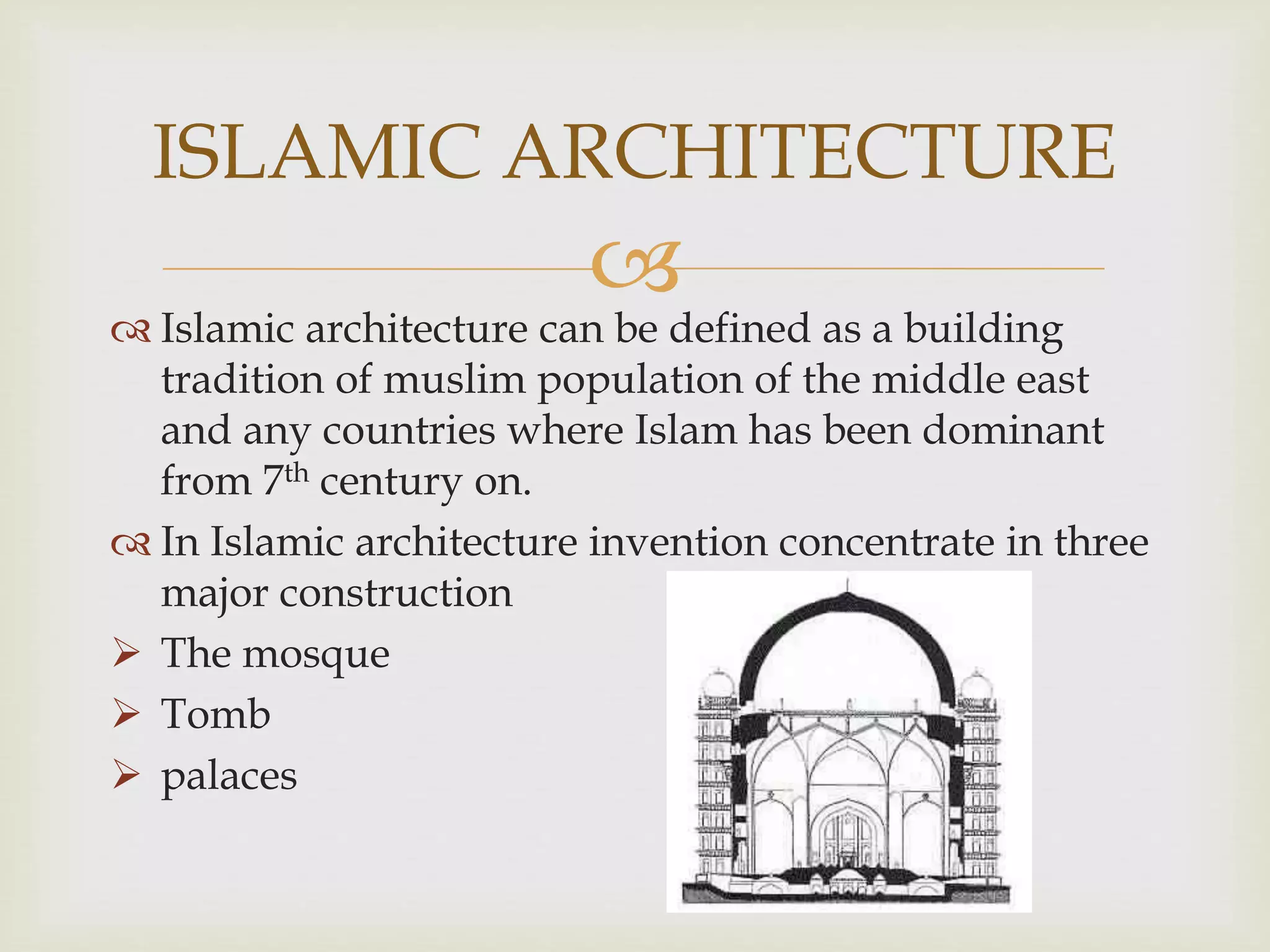 Introduction to islamic architecture | PPTX