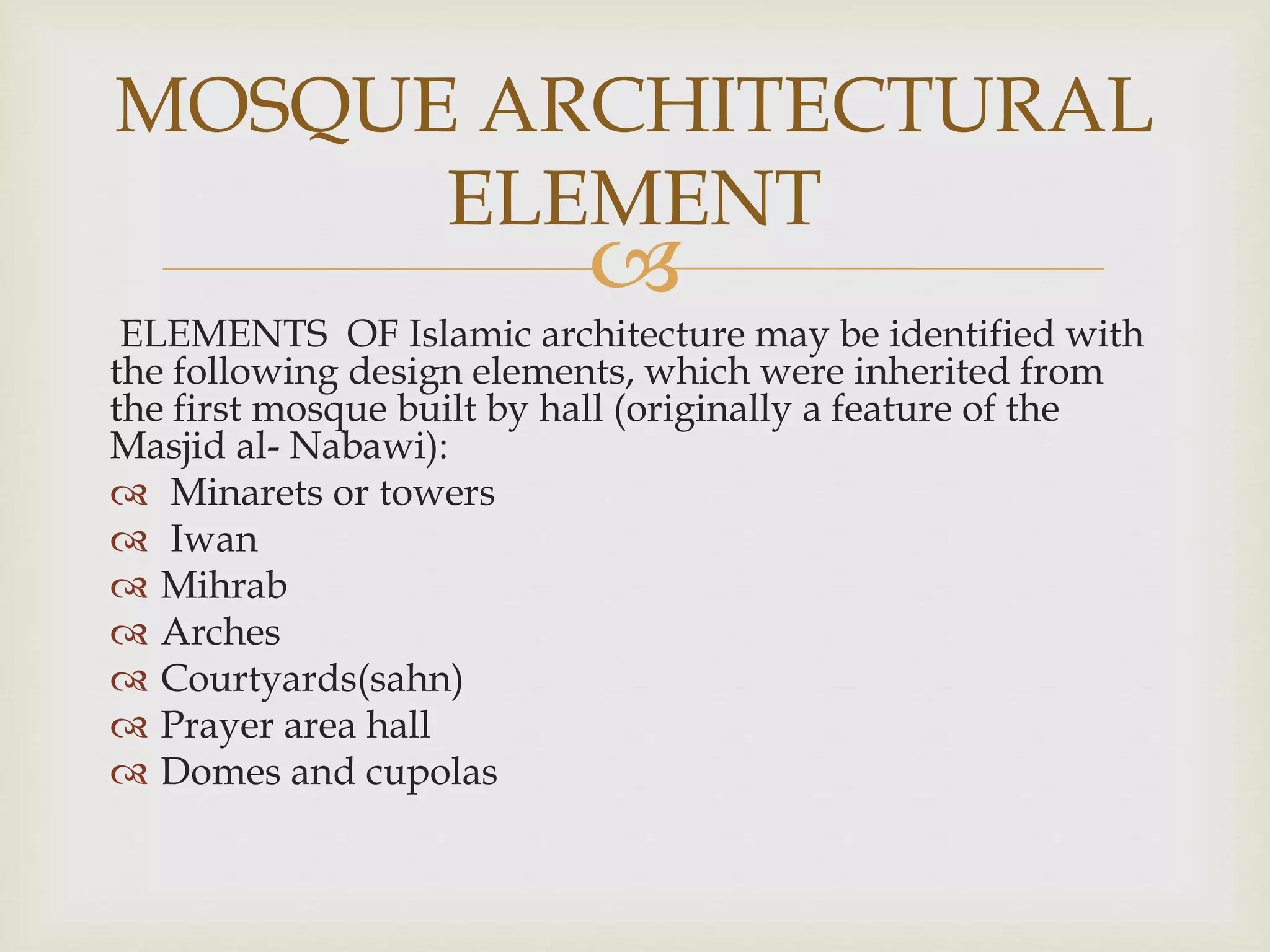 Introduction to islamic architecture | PPTX