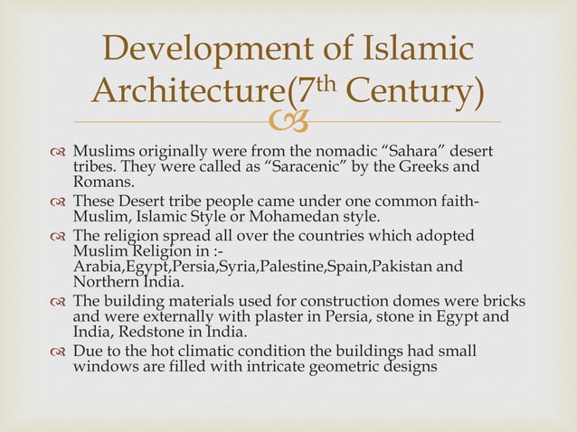 Introduction to islamic architecture | PPTX | Islam | Religion ...