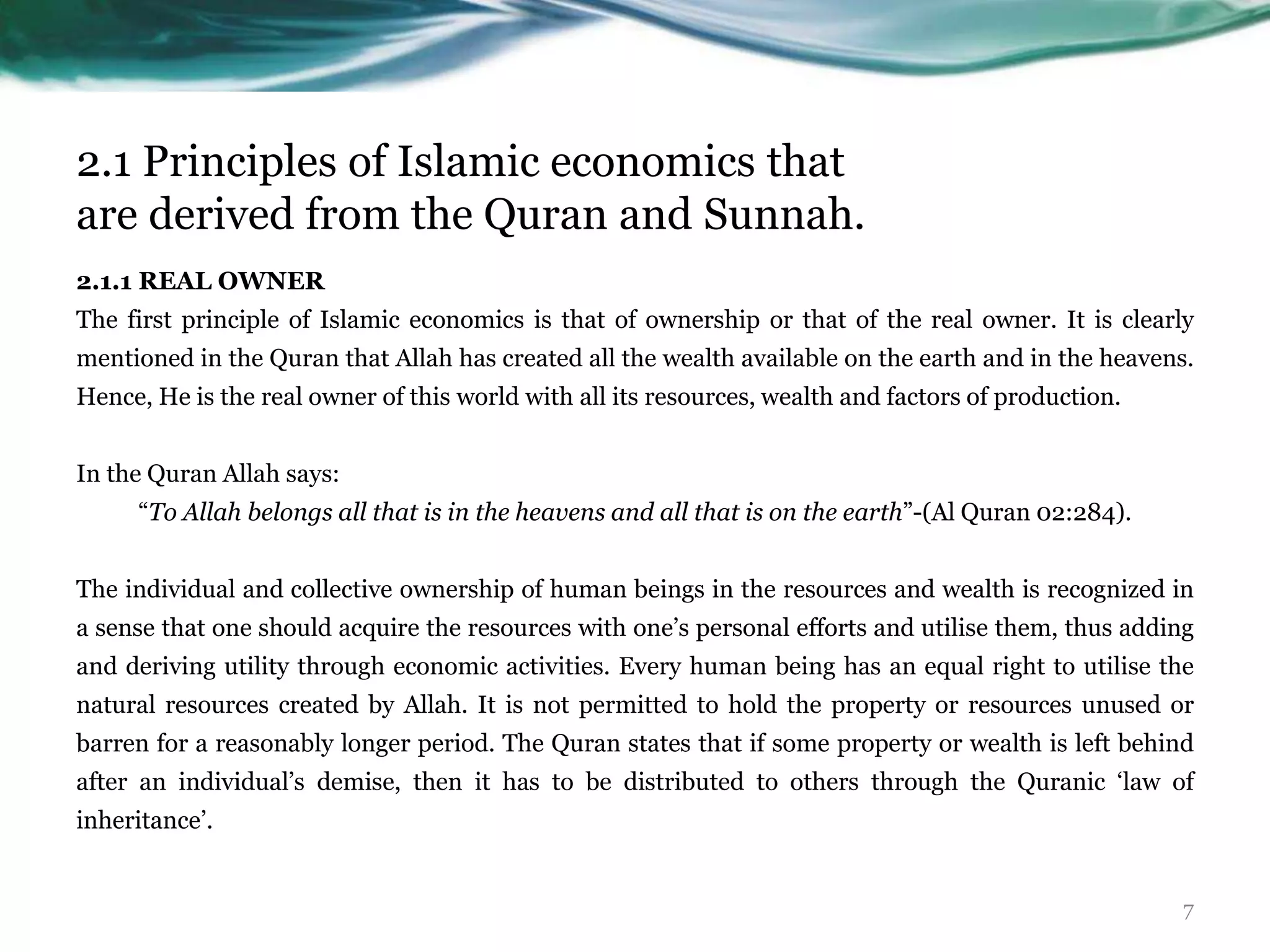 Introduction to Islamic Economics and Finance | PPTX