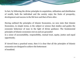Introduction to Islamic Economics and Finance | PPTX