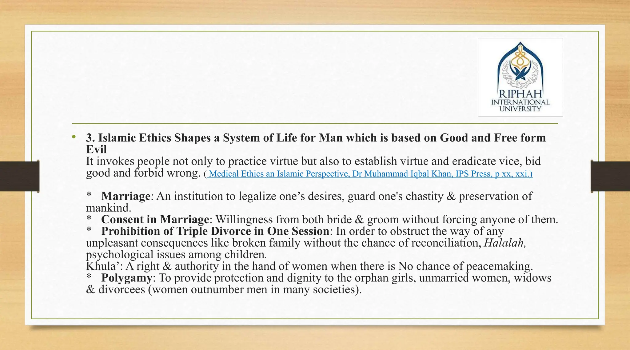 Introduction to Islamic Ethics. How Islam guide about Ethics | PPTX