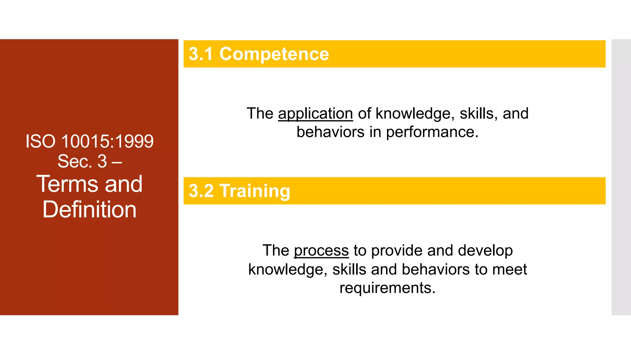 Introduction to ISO 10015 Quality Management – Guidelines for Training | PPTX