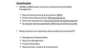 Introduction to ISO 9001-2008 | PPTX