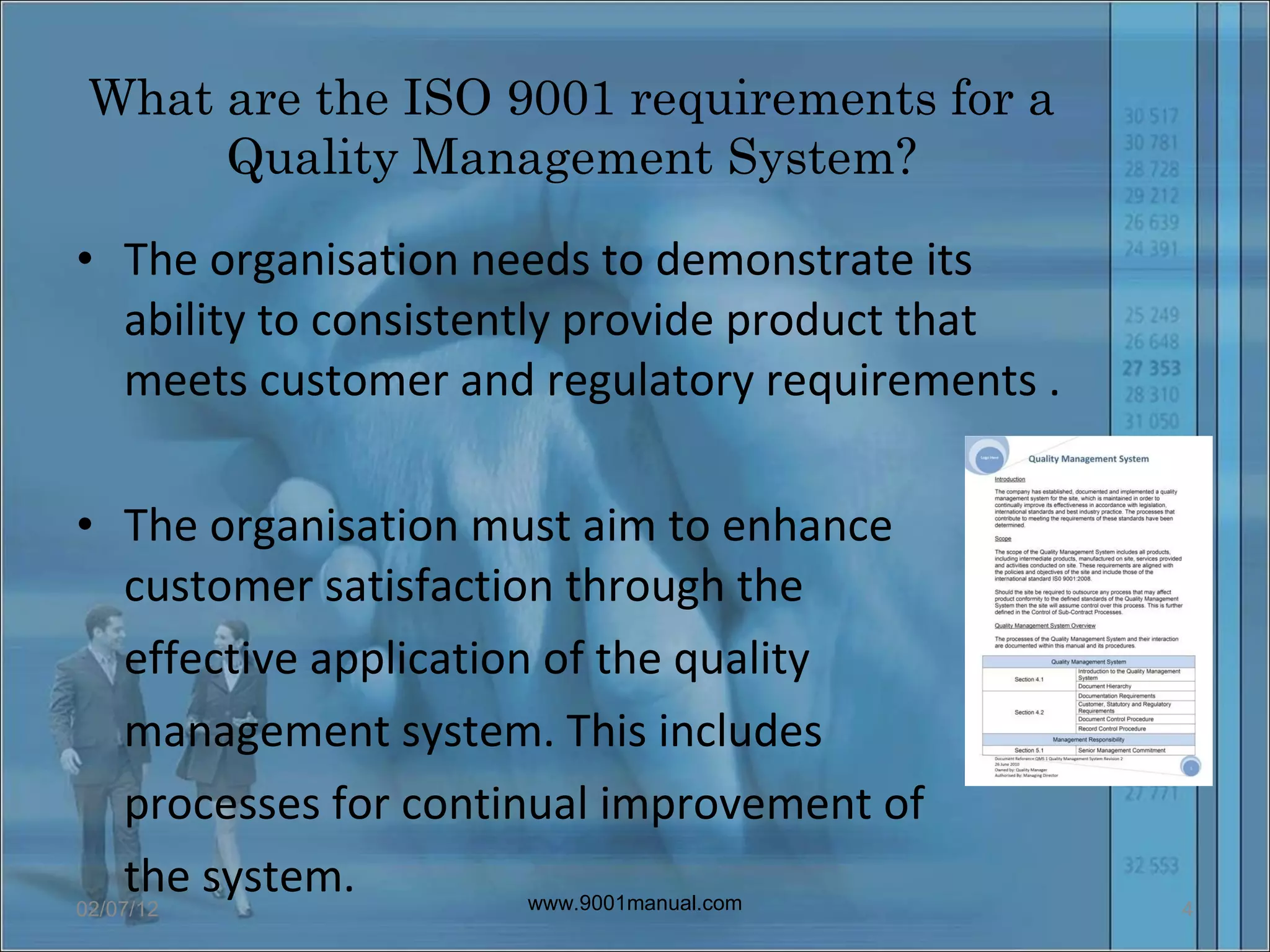 Introduction to iso 9001 | PPT | Business | Business and Finance