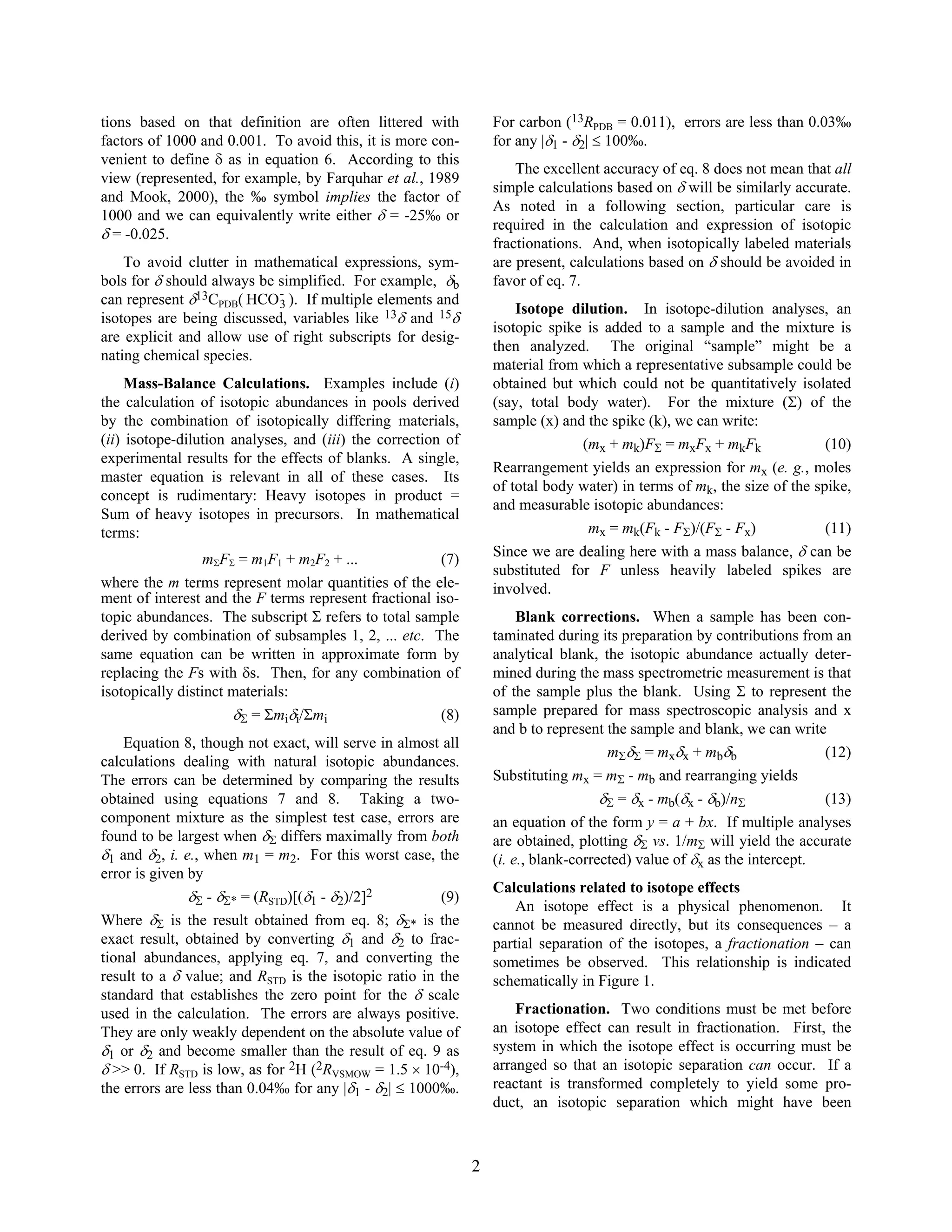 Introduction to isotopic calculation | PDF
