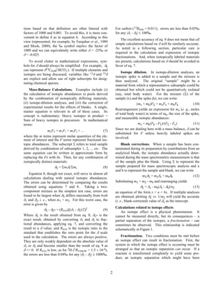 Introduction to isotopic calculation | PDF