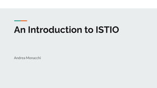 Introduction to istio | PPT