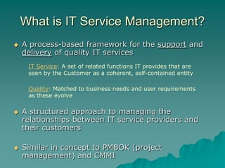 Introduction To ITIL Slide Share | PPTX