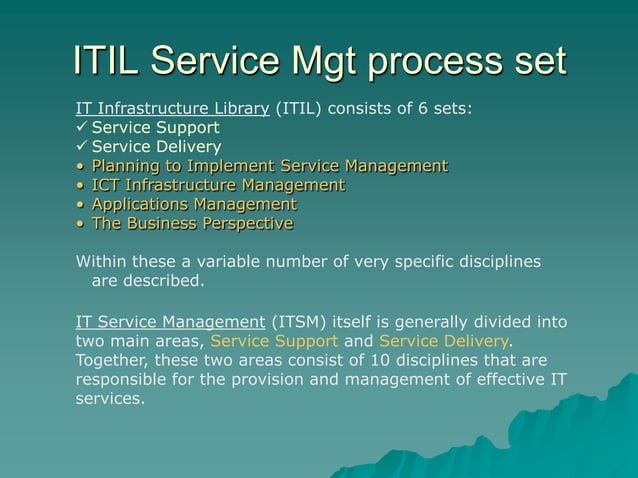 Introduction To ITIL Slide Share | PPTX
