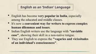 Introduction to Indian Writing in English | PPTX