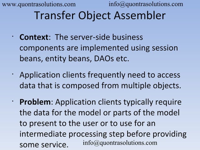 Introduction to j2 ee patterns online training class | PPT