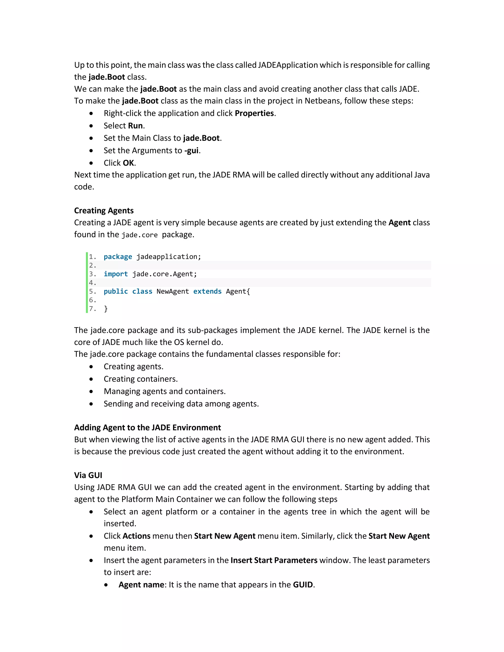 Introduction to JADE (Java Agent DEvelopment) Framework | PDF