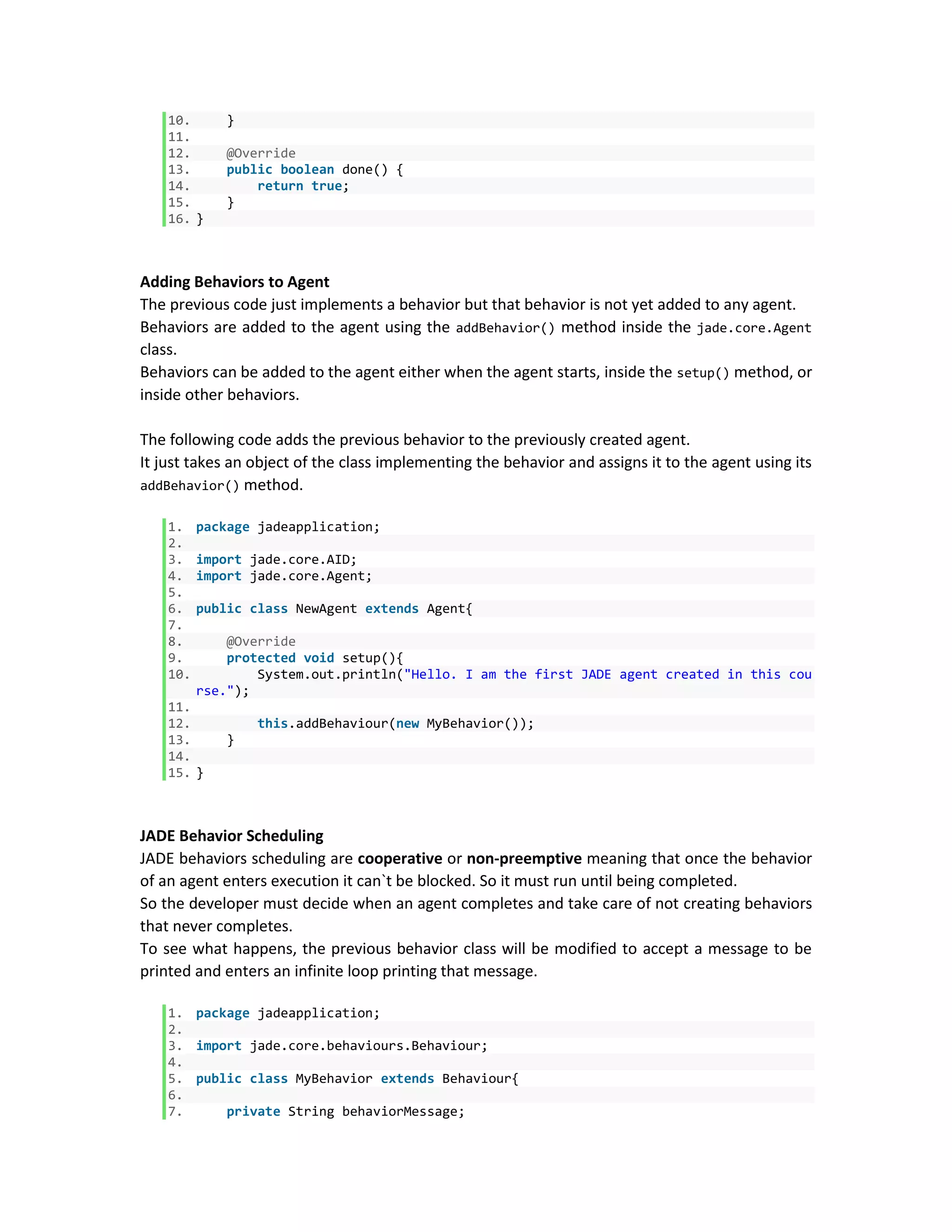 Introduction to JADE (Java Agent DEvelopment) Framework | PDF