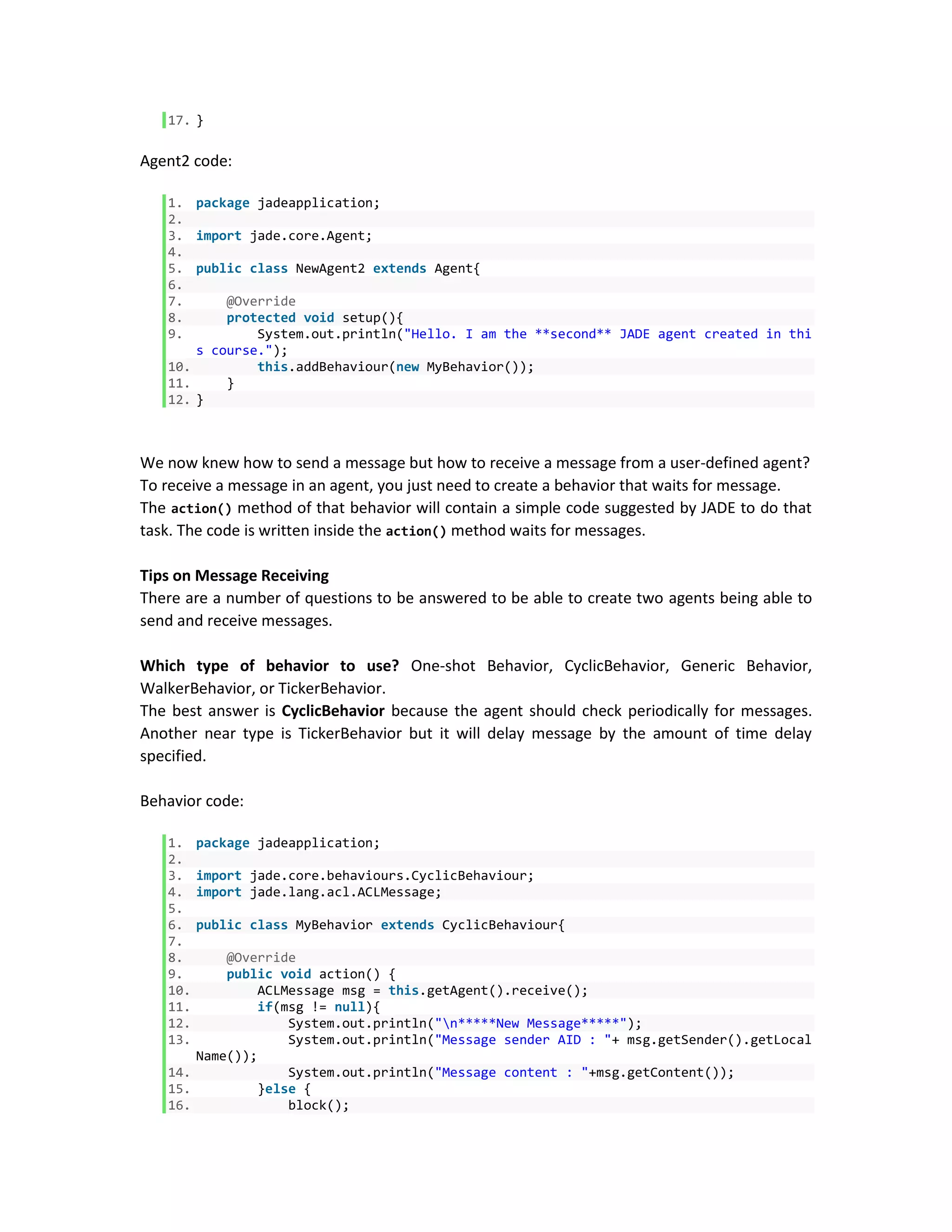 Introduction to JADE (Java Agent DEvelopment) Framework | PDF