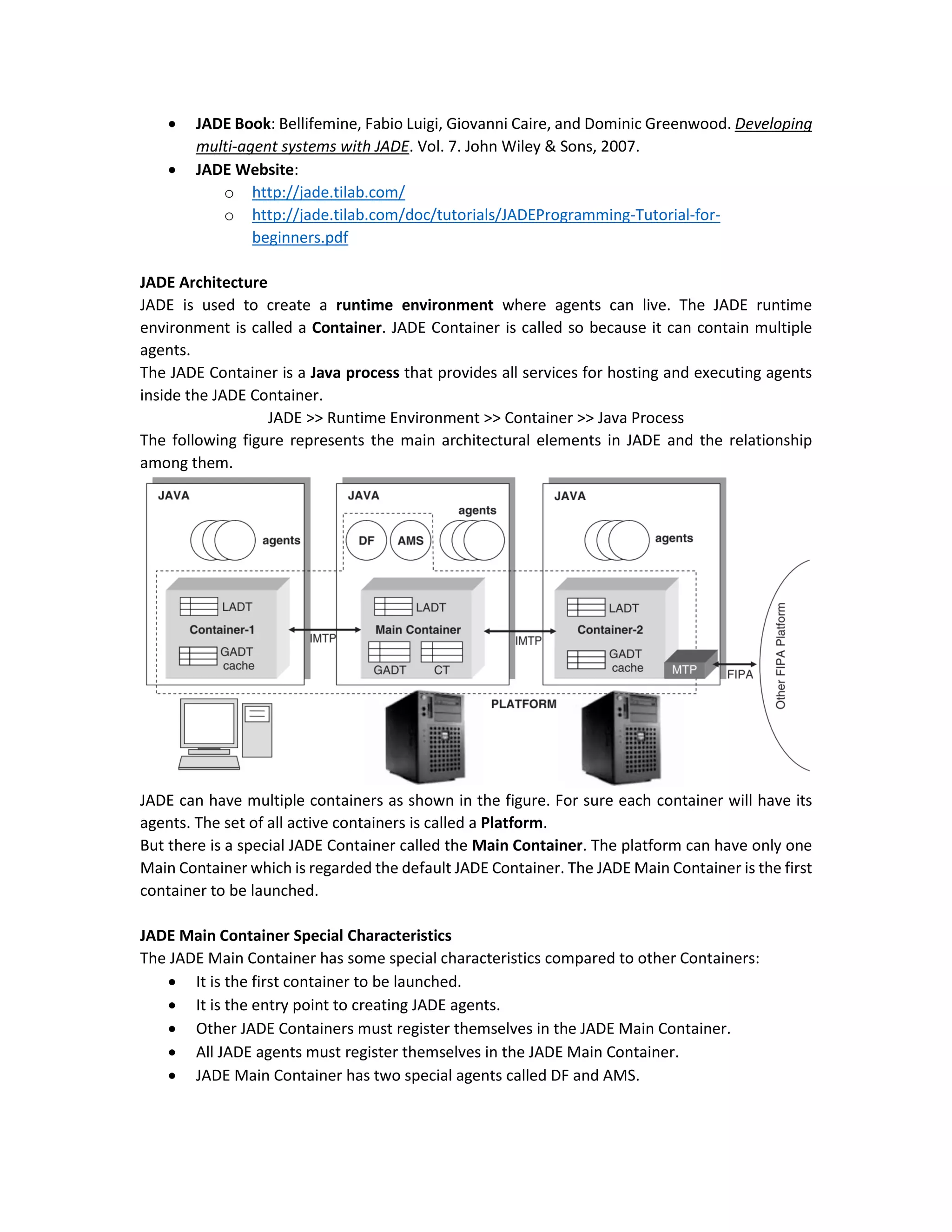 Introduction to JADE (Java Agent DEvelopment) Framework | PDF