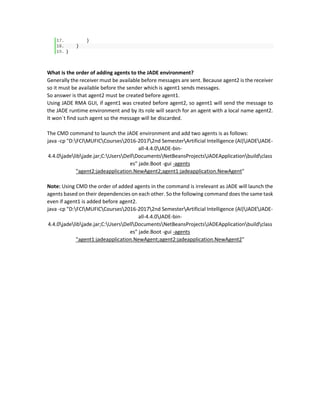 Introduction to JADE (Java Agent DEvelopment) Framework | PDF