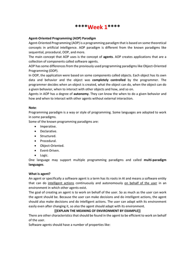 Introduction to JADE (Java Agent DEvelopment) Framework | PDF