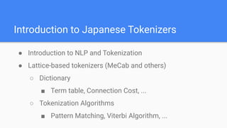 Introduction to japanese tokenizer | PDF