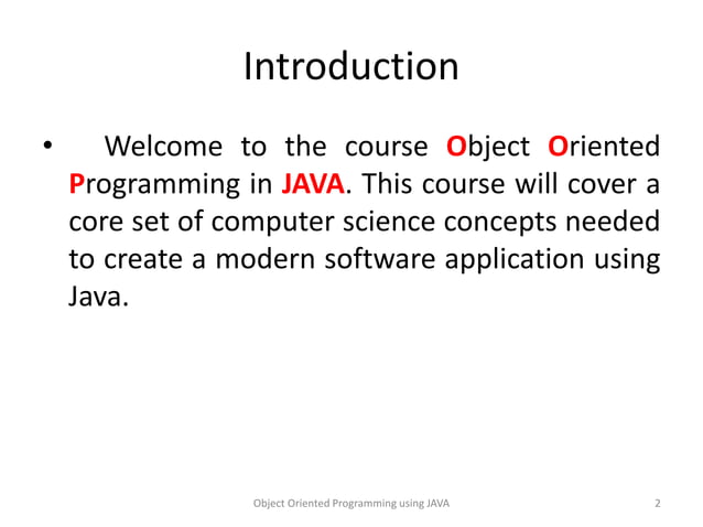 Java Introduction | PPT