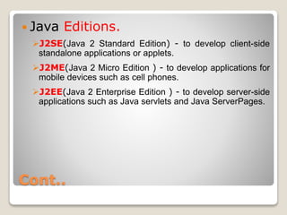 Introduction to java | PPT