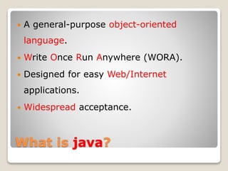 Introduction to java | PPT