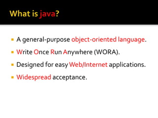 Introduction to java | PPT
