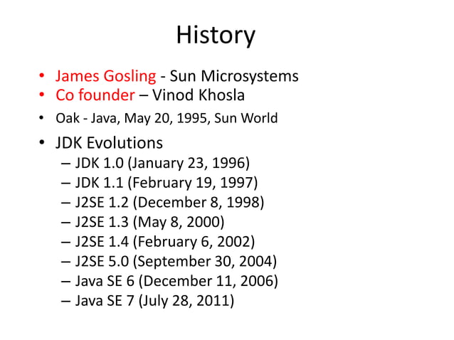 Introduction to java | PPTX | Programming Languages | Computing