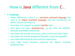 Introduction to java | PPT | Free Download