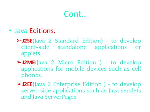 Introduction to java | PPT