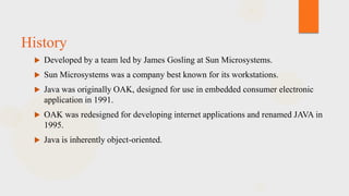 Introduction to java | PPT