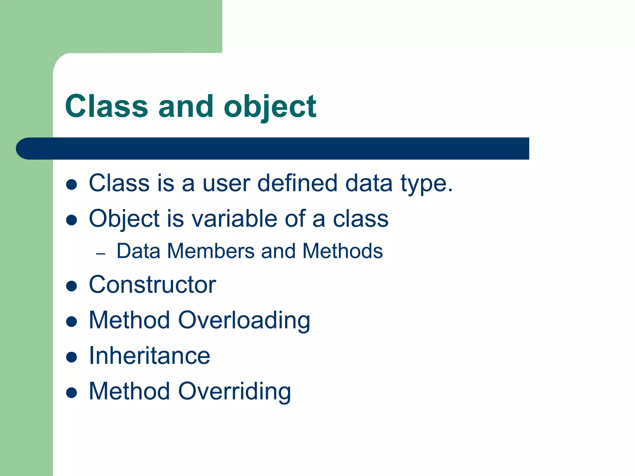 introduction to java | PPT | Programming Languages | Computing