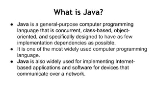 Introduction to java | PPT