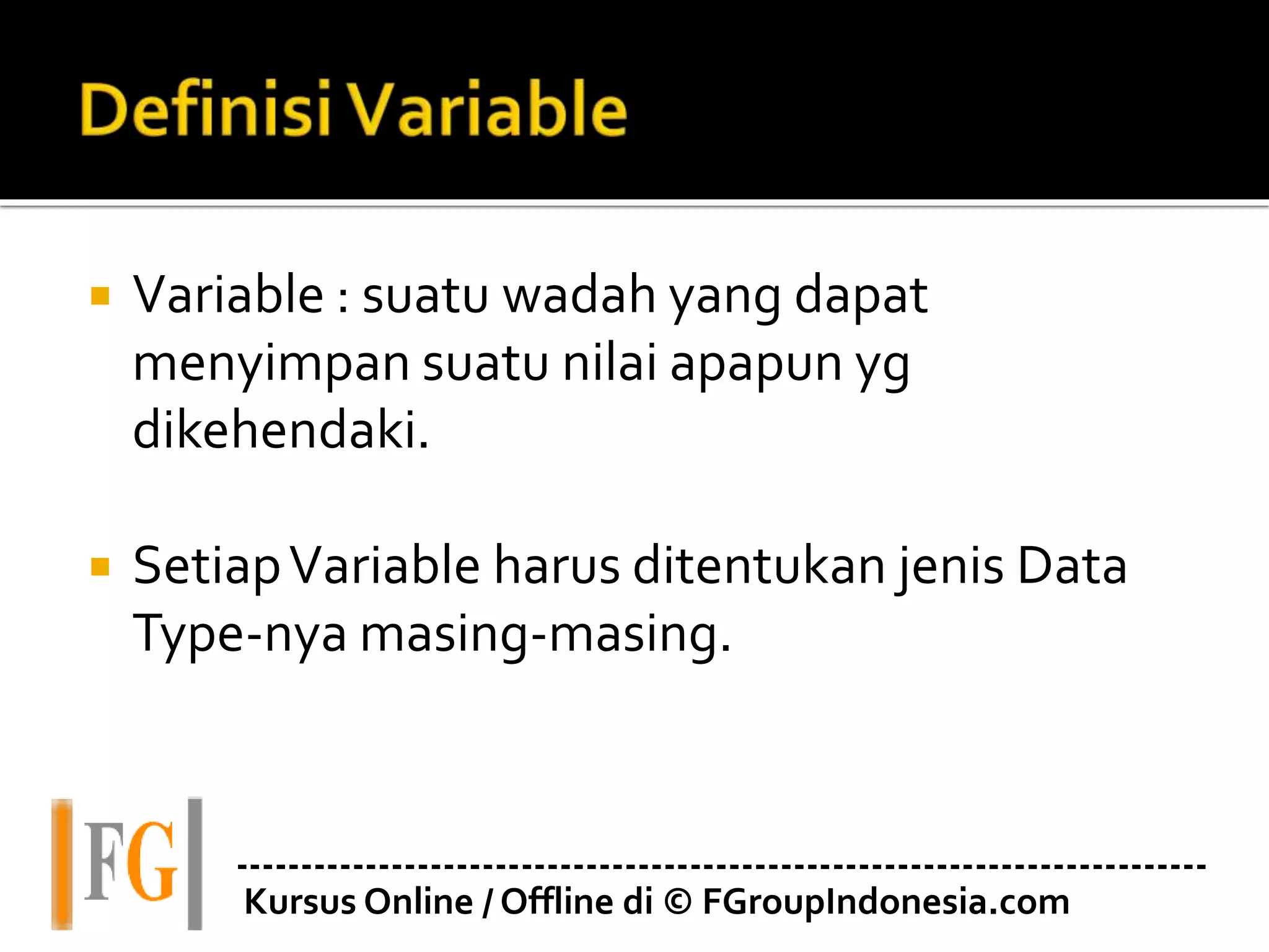 Modul Kelas Programming : Introduction to java | PPT