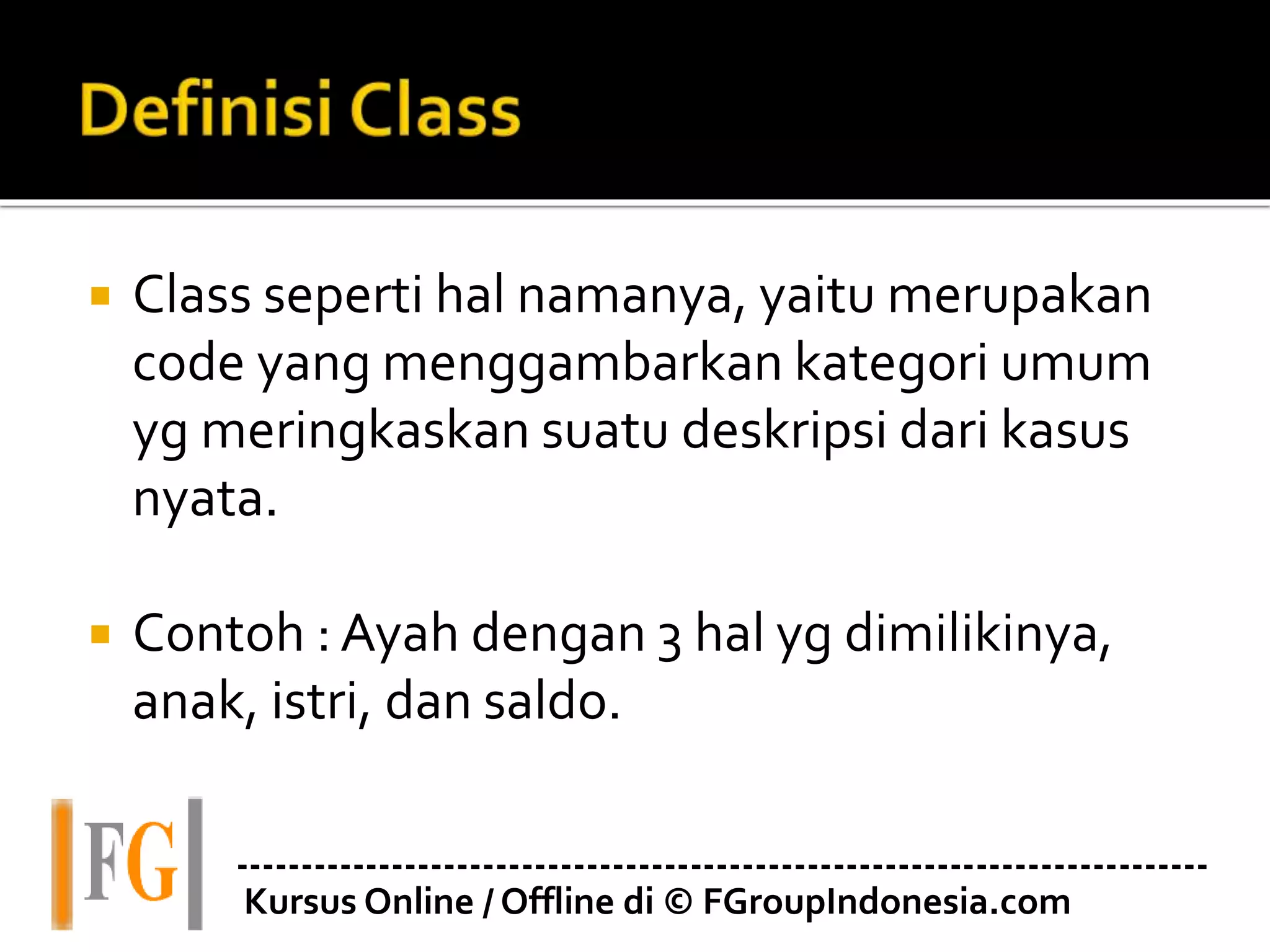 Modul Kelas Programming : Introduction to java | PPT