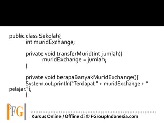 Modul Kelas Programming : Introduction to java | PPT