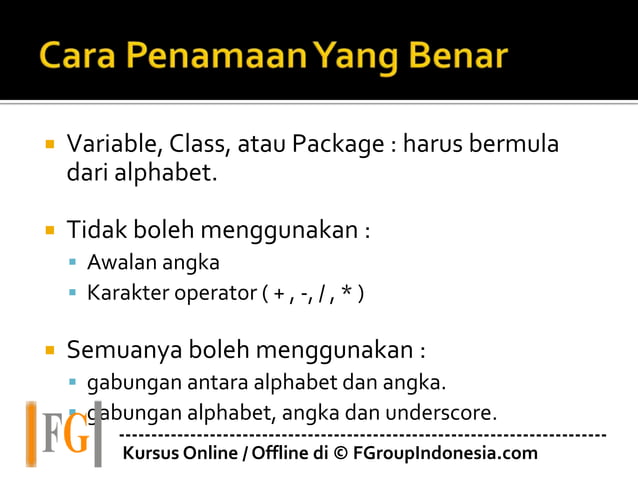 Modul Kelas Programming : Introduction to java | PPT
