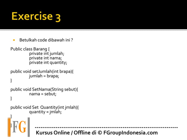 Modul Kelas Programming : Introduction to java | PPT