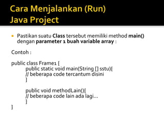 Modul Kelas Programming : Introduction to java | PPT