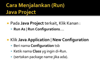 Modul Kelas Programming : Introduction to java | PPT