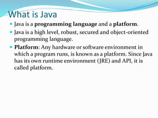 Introduction to java | PPT