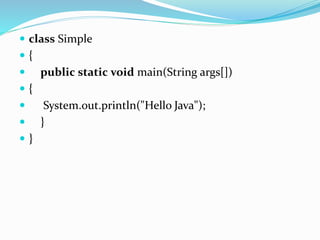 Introduction to java | PPT