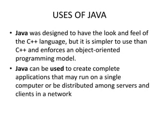 Introduction to java | PPT
