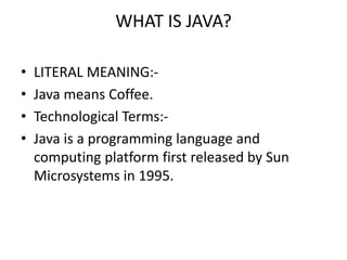 Introduction to java | PPT