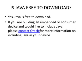 Introduction to java | PPT